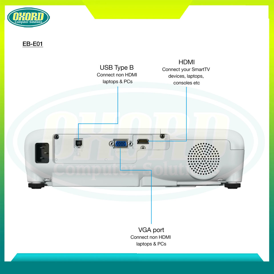 EPSON EB-E01 XGA 3LCD Projector – OXORD » OXORD Computer Solutions